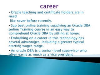 Oracle dba | PPTX