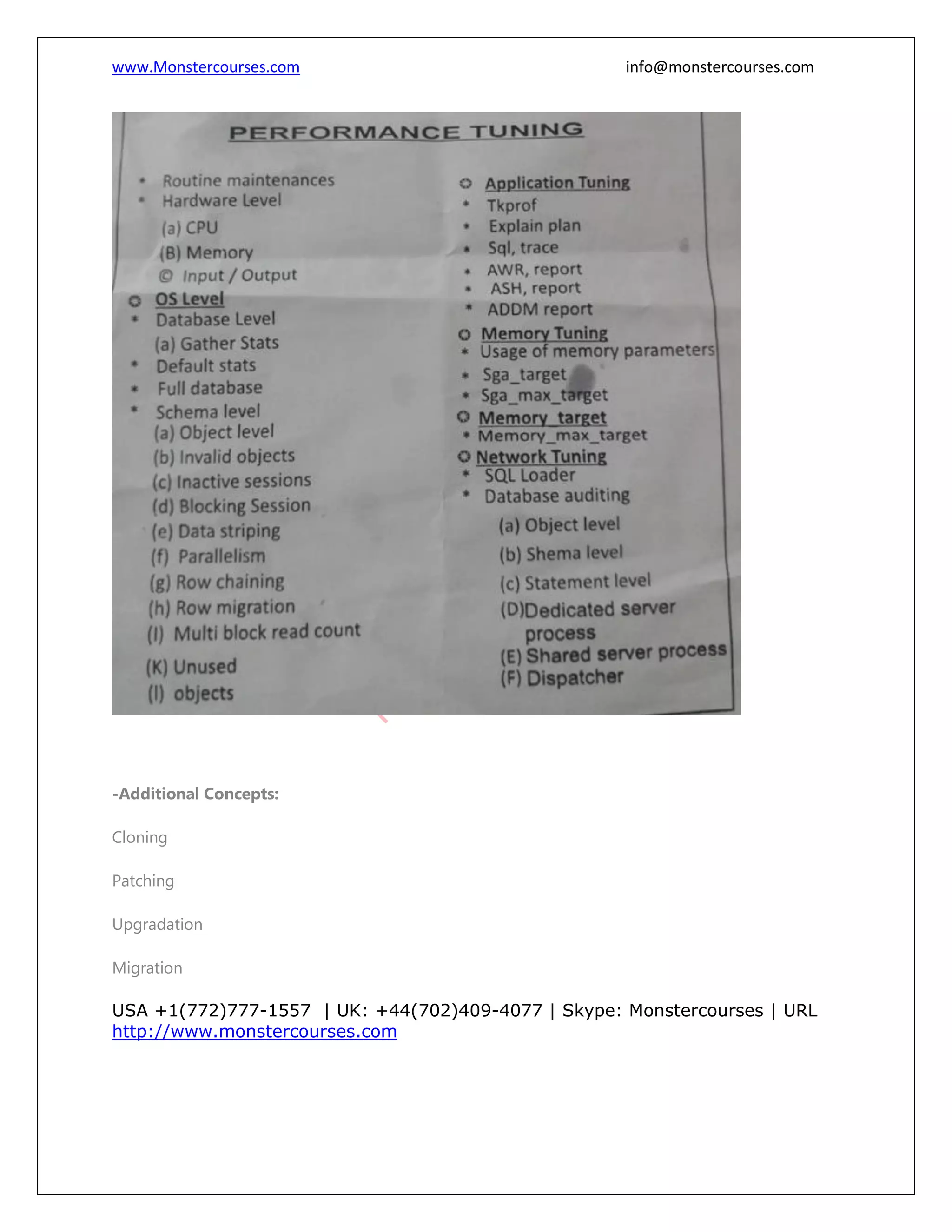 Oracle Dba 12c Training Syllabus Pdf 1160