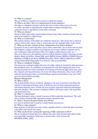 Oracle dba interview | PDF