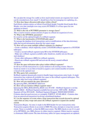 Oracle dba interview | PDF