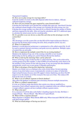 Oracle dba interview | PDF