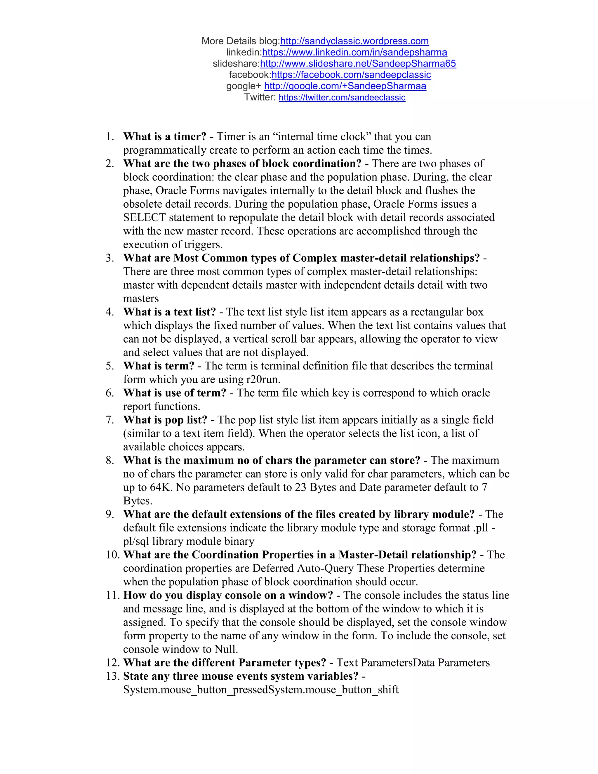 153 Oracle dba interview questions | PDF