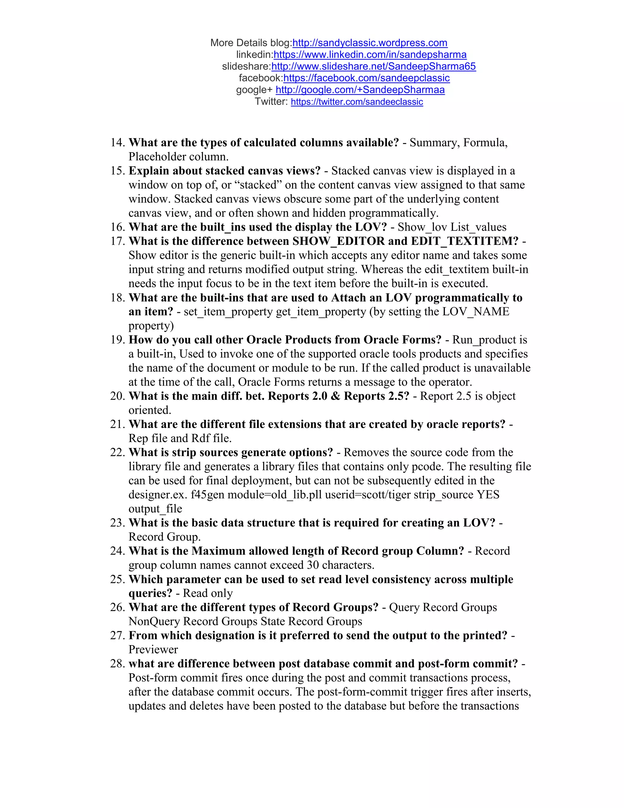 153 Oracle dba interview questions | PDF