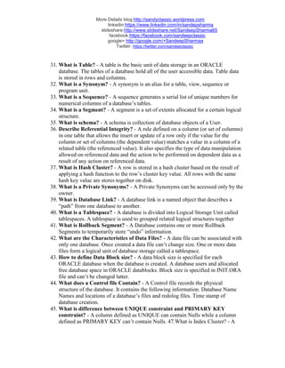 153 Oracle dba interview questions | PDF