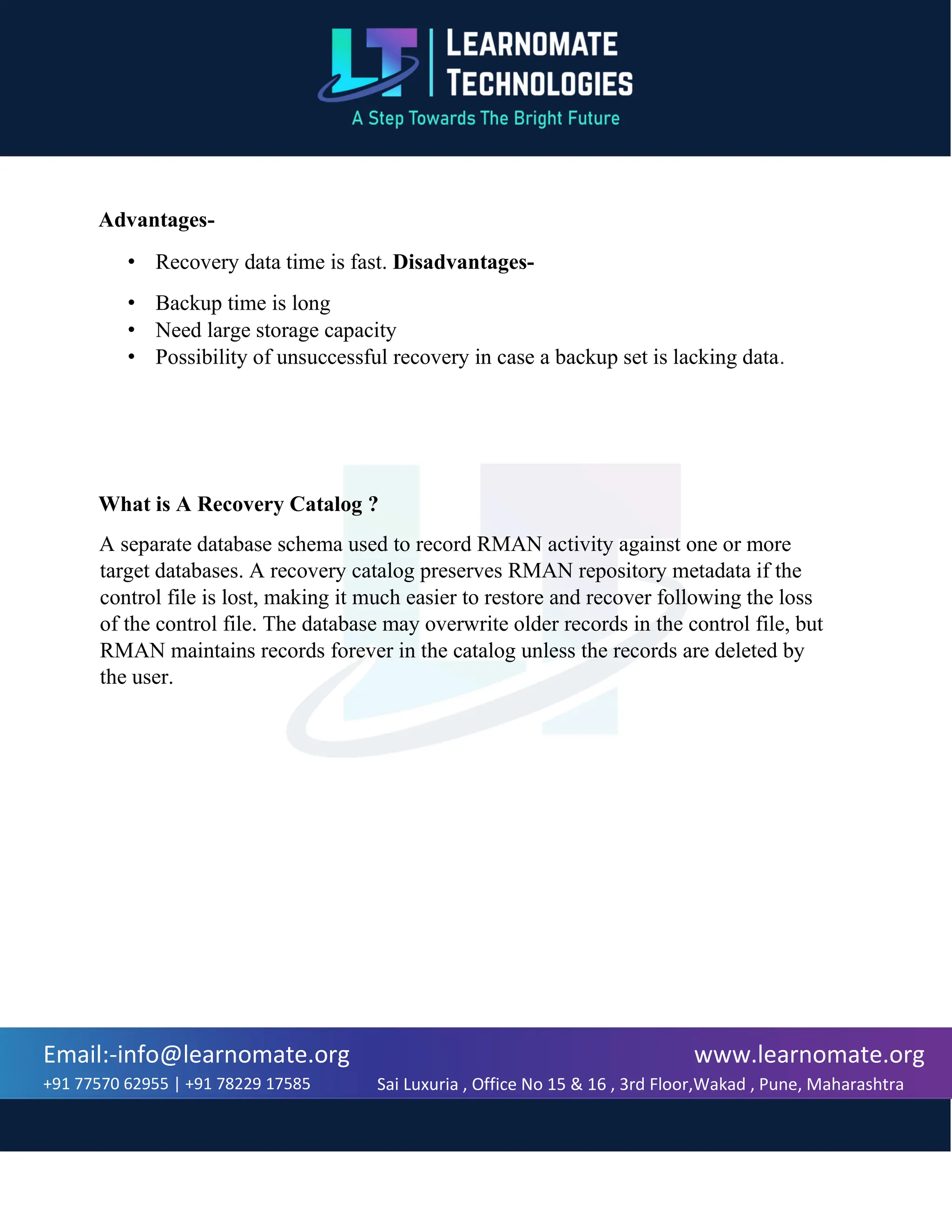 Oracle DBA Notes learnomate technologies | PDF