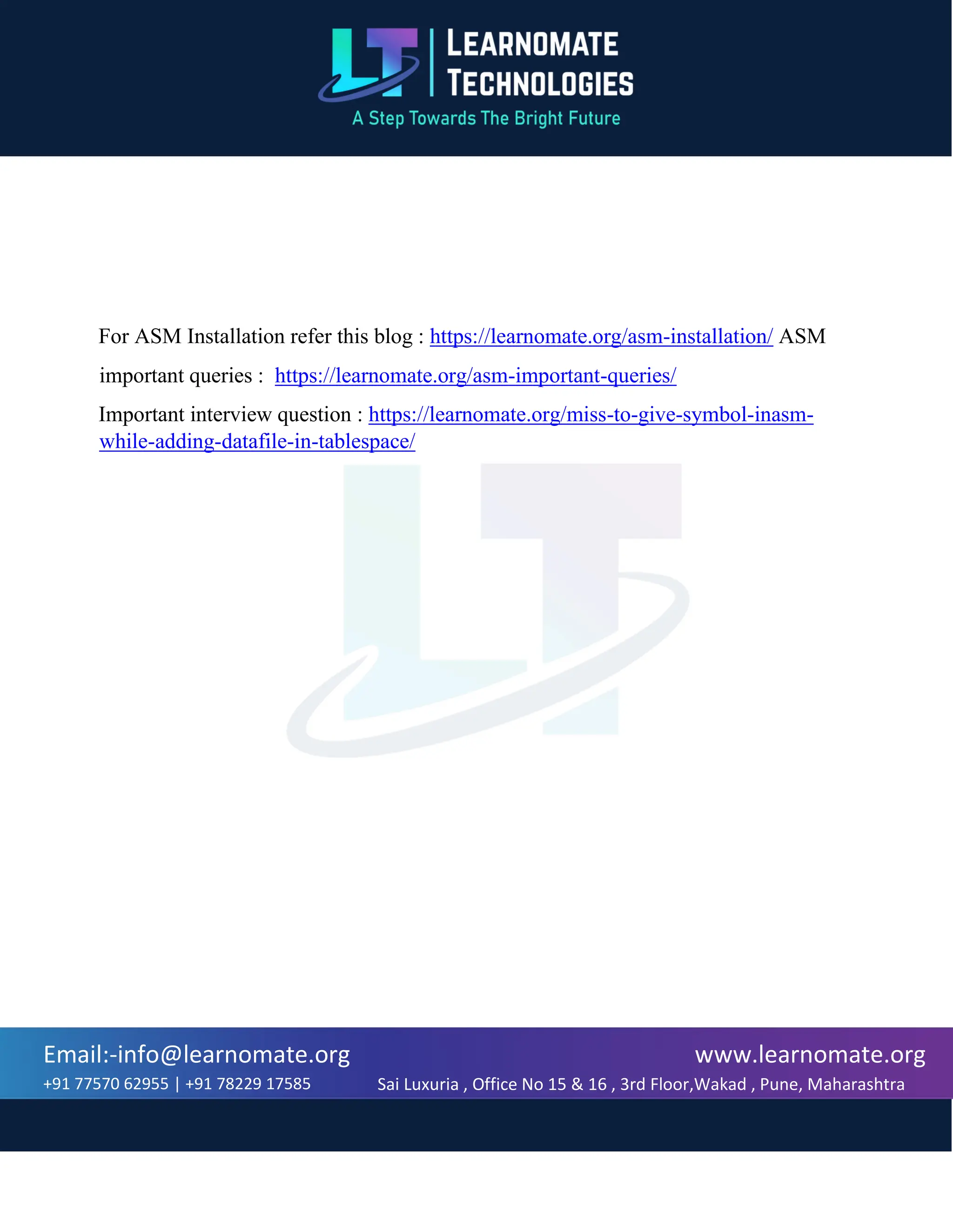 Oracle DBA Notes learnomate technologies | PDF Oracle DBA Notes learnomate technologies | PDF