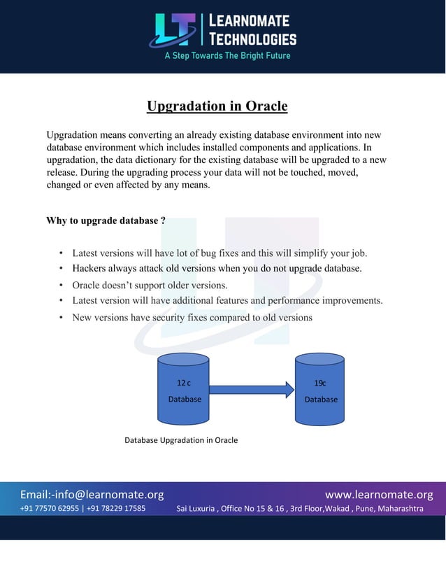 Oracle Dba Notes Learnomate Technologies Pdf Databases Computer Software And Applications