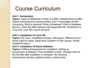 Oracle dba online training | PPTX