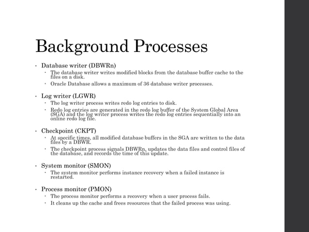 Oracle Db Architecture Ppt