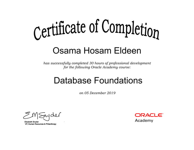 Oracle Db Foundation Ppt
