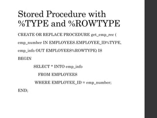 Oracle db subprograms | PDF
