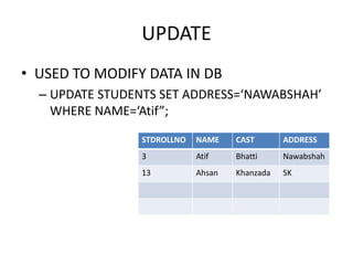 Oracle Database DML DDL and TCL | PPTX | Databases | Computer Software and Applications
