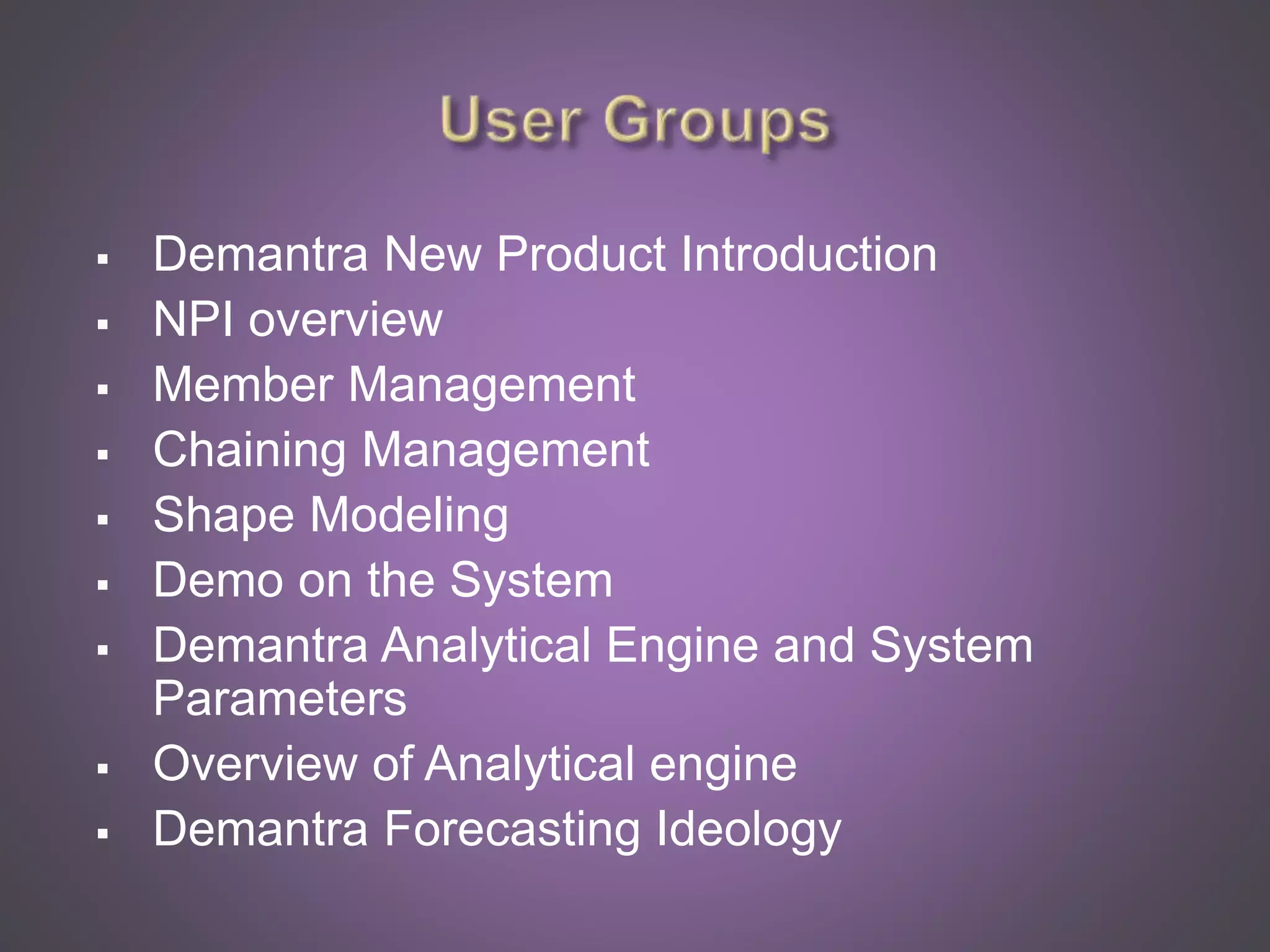 Oracle demantra online training | PPTX