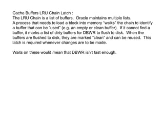Oracle Diagnostics : Latches and Enqueues | PDF | Databases | Computer Software and Applications