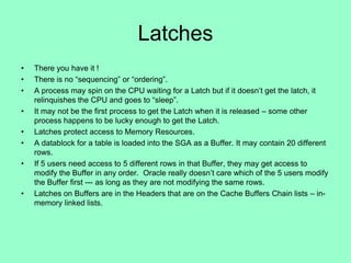 Oracle Diagnostics : Latches and Enqueues | PDF
