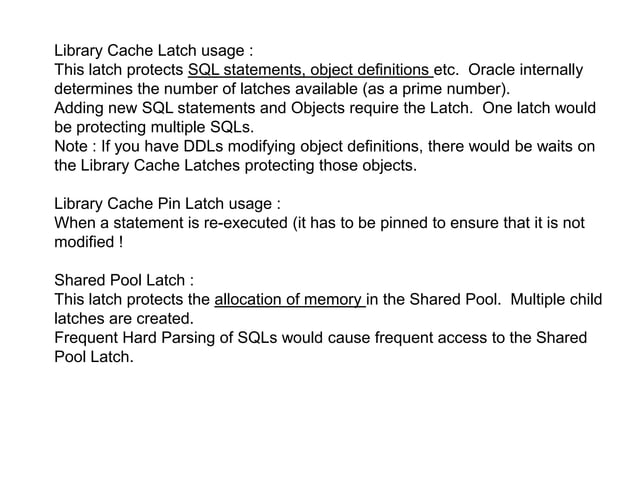 Oracle Diagnostics Latches And Enqueues Pdf Databases Computer