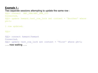 Oracle Diagnostics : Locks and Lock Trees | PDF