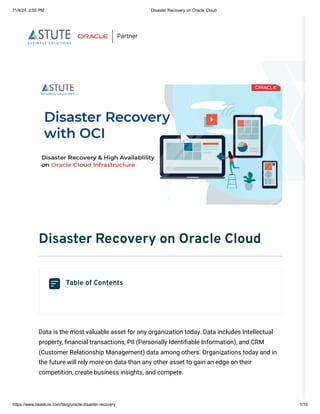 oracle disaster recovery - Astute Business Solutions.pdf
