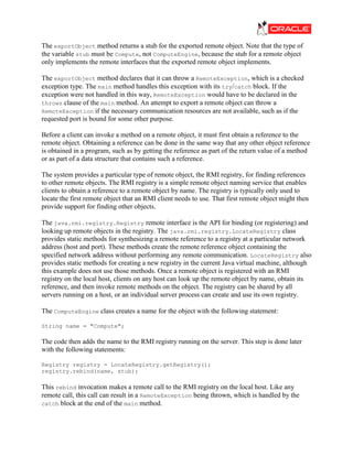Oracle docs rmi applications | DOCX | Programming Languages | Computing