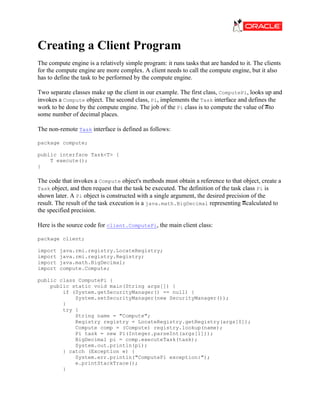 Oracle docs rmi applications | DOCX | Programming Languages | Computing