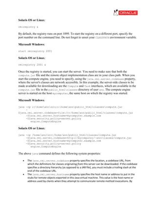 Oracle docs rmi applications | DOCX | Programming Languages | Computing
