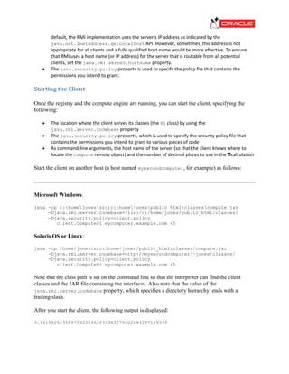 Oracle docs rmi applications | DOCX | Programming Languages | Computing