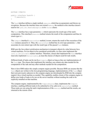 Oracle docs rmi applications | DOCX | Programming Languages | Computing