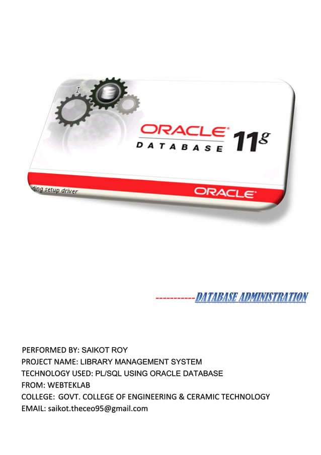 Library Management System using oracle database | PDF | Operating ...