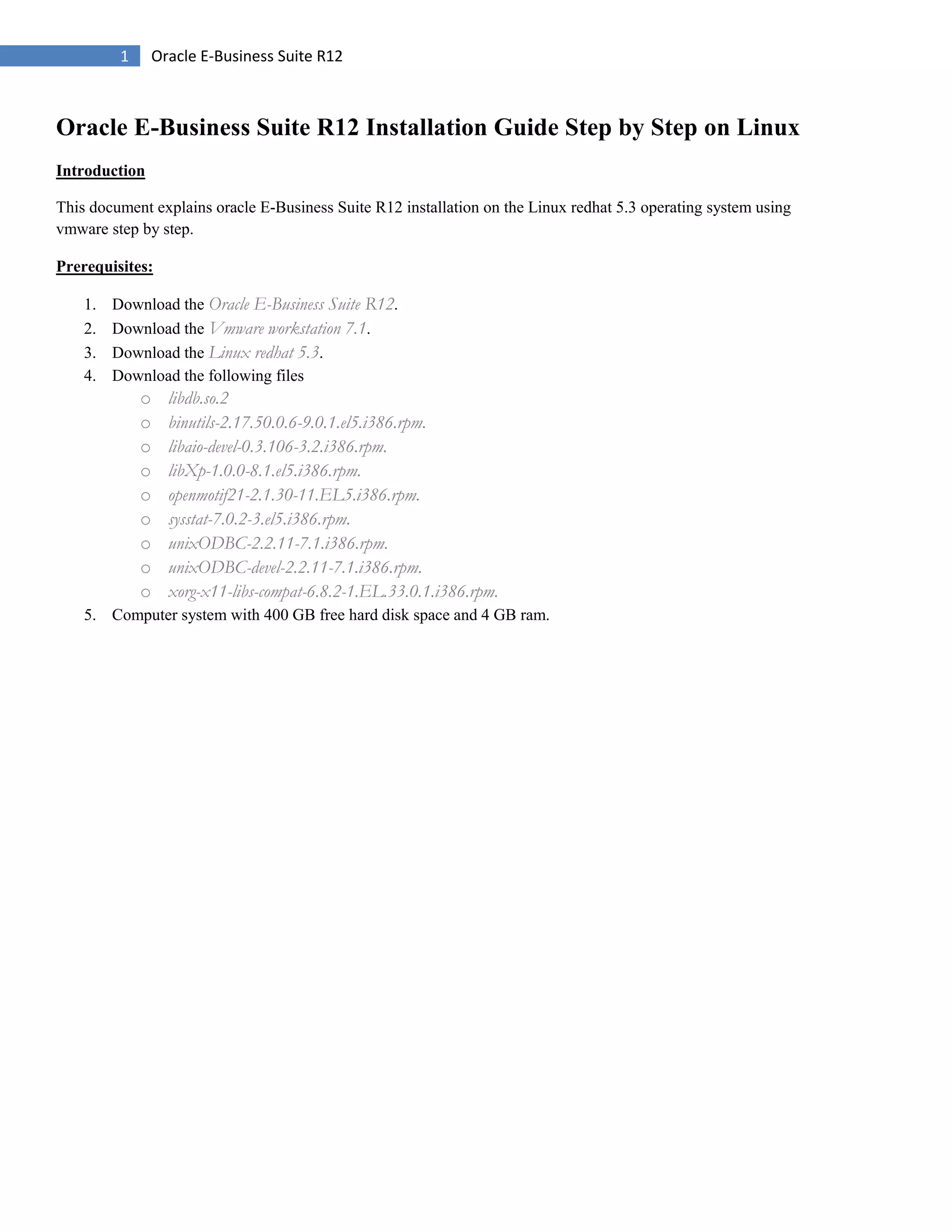 Oracle e business-suite_r12_installation_guide_step_by_step_on_linux | PDF | Operating Systems ...