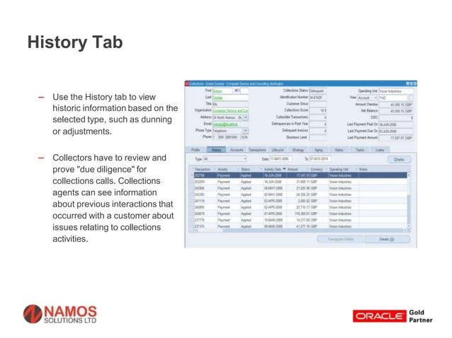 oracle ebs-r12-advanced-collections-ppt.pptx | Credit Cards | Personal Debt