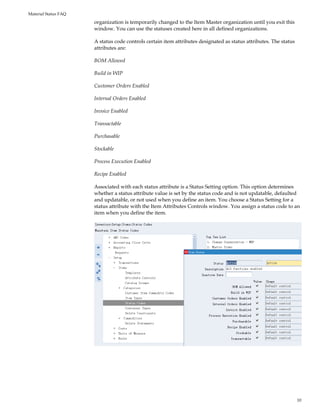 Oracle EBS Material Status FAQ(Pan Tian) | DOC