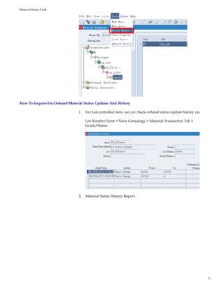 Oracle EBS Material Status FAQ(Pan Tian) | DOC