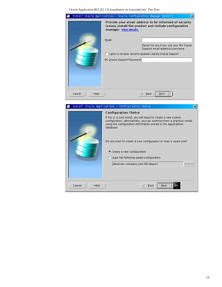 Oracle EBS R12.1.3_Installation_linux(64bit)_Pan_Tian | DOC