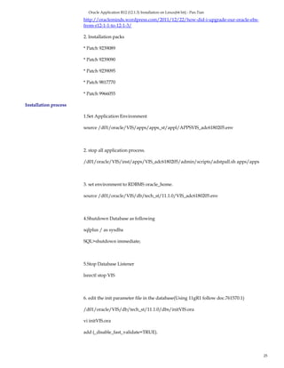 Oracle EBS R12.1.3_Installation_linux(64bit)_Pan_Tian | DOC