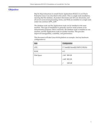 Oracle EBS R12.1.3_Installation_linux(64bit)_Pan_Tian | DOC