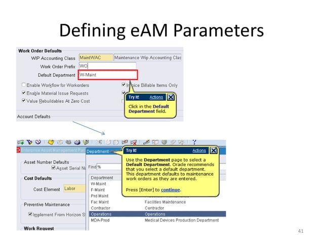 Oracle ebs r12 eam module-upk | PPTX | Business | Business and Finance