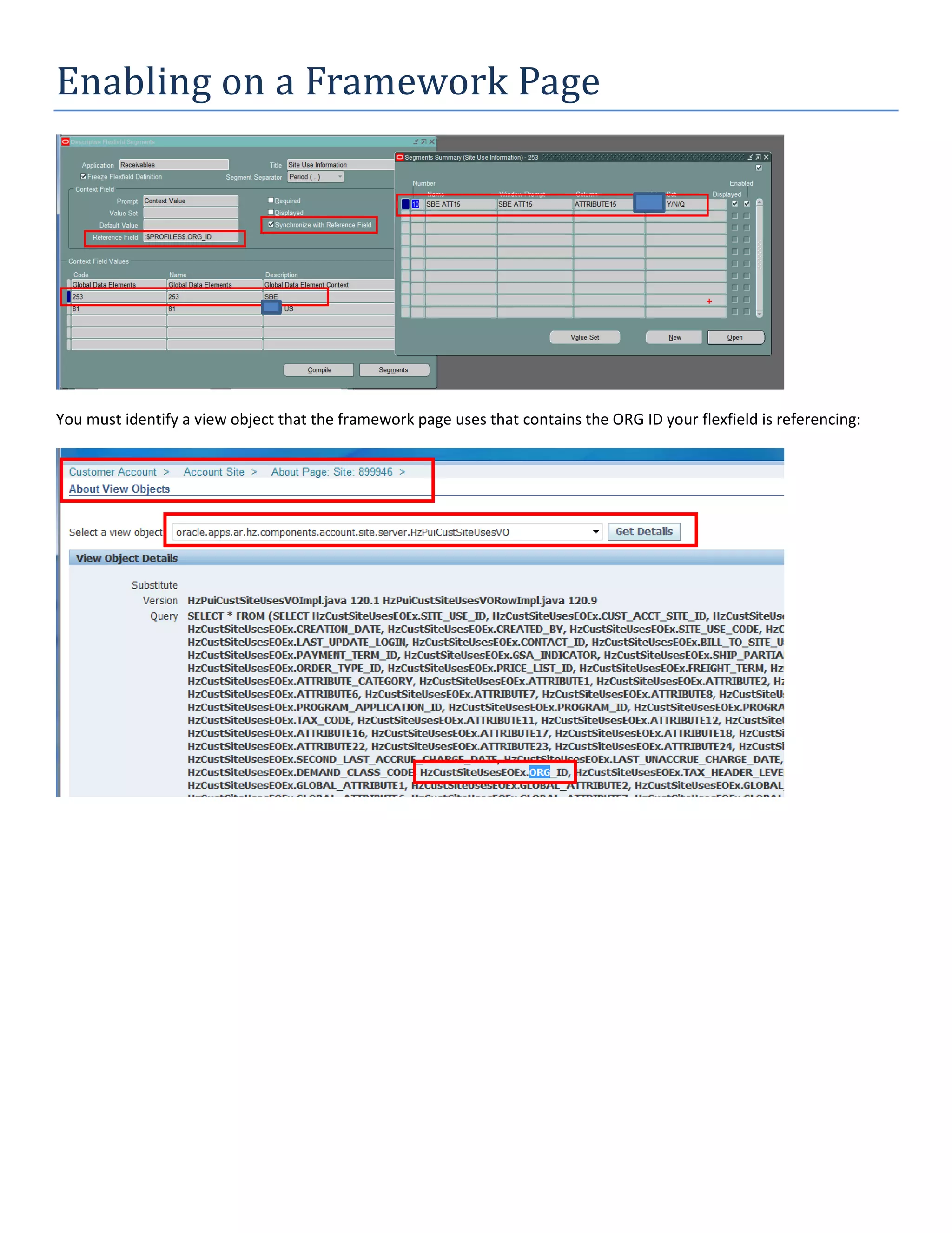 Oracle eBS setting up org specific flex fields | PDF | Technology & Computing