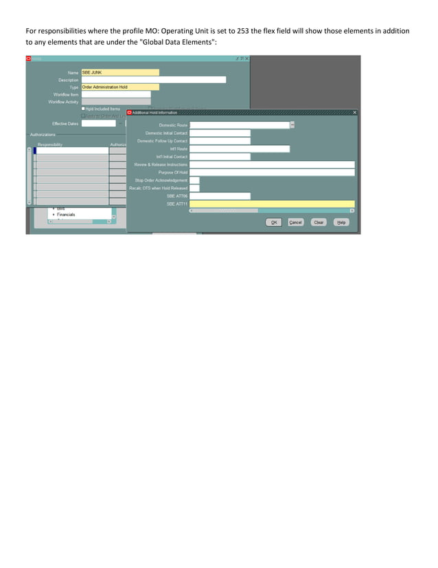 Oracle Ebs Setting Up Org Specific Flex Fields Pdf Technology And Computing