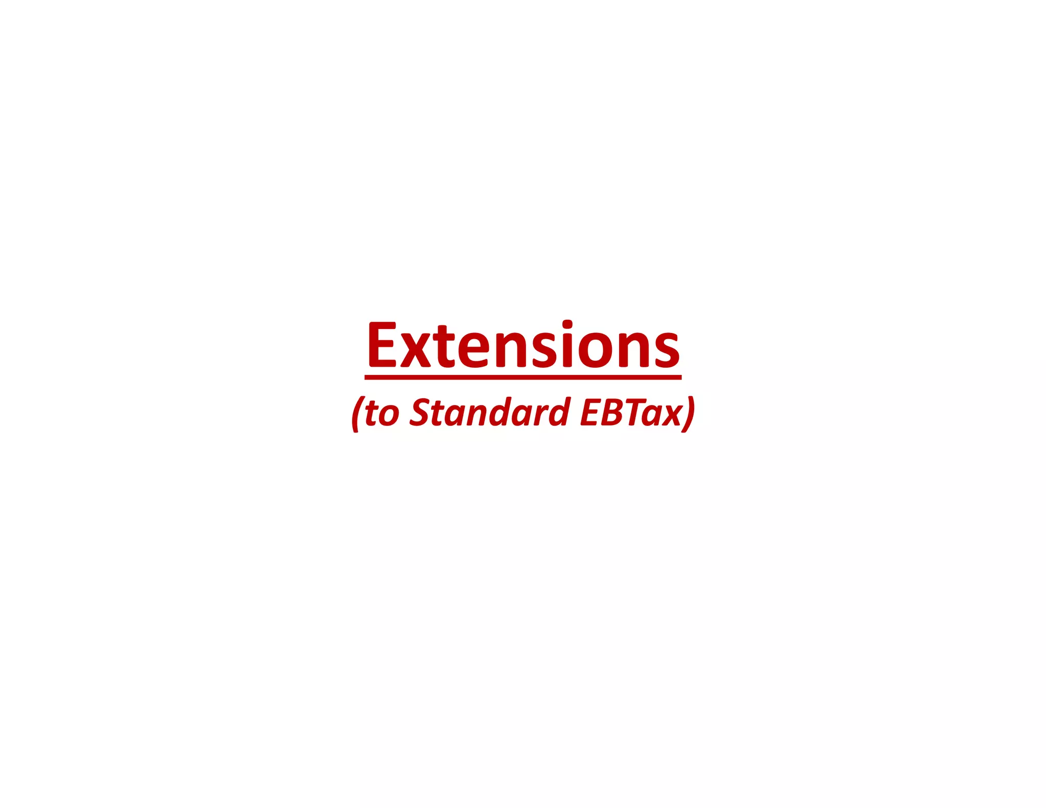 EBTax Implementation Case | PDF