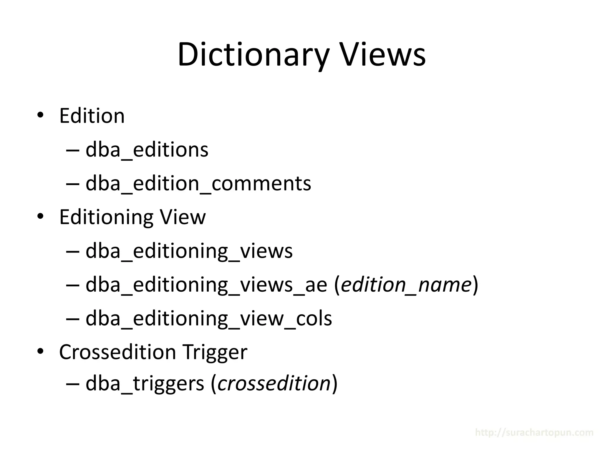 Basic Oracle Edition Based Redefinition Presentation Ppt