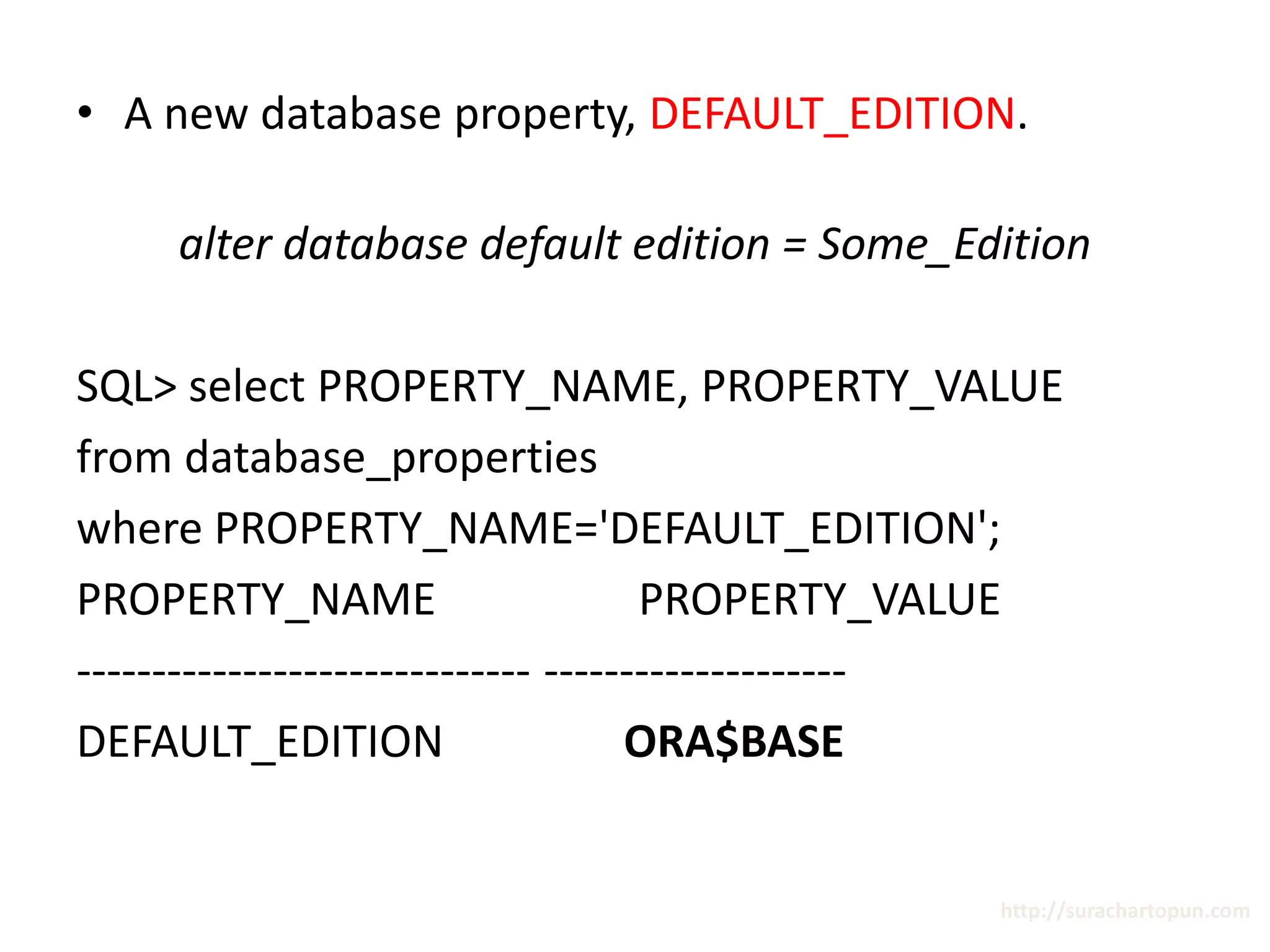 Basic - Oracle Edition Based Redefinition Presentation | PPT