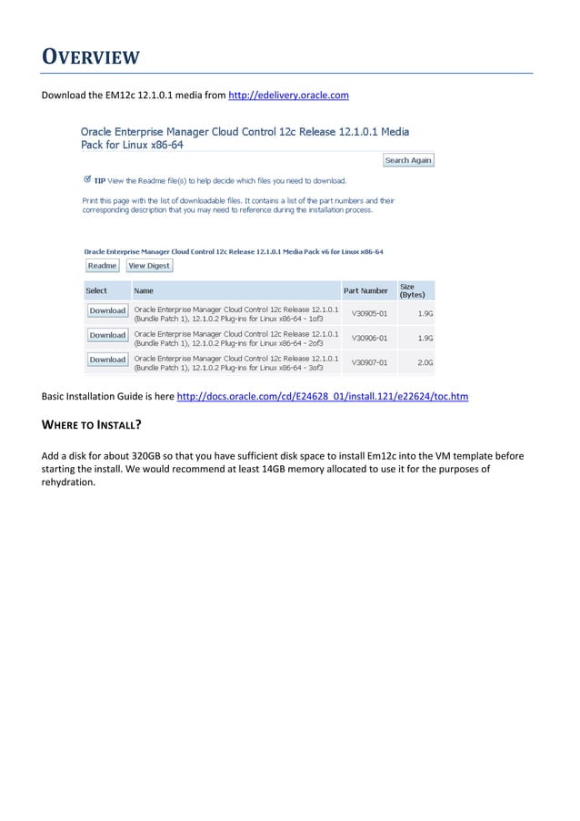 Oracle EMC 12 Installation | PDF