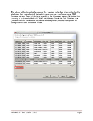 Oracle endeca information discovery v3.0 integration with the obiee 11g bi server | PDF