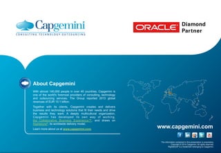 Capgemini Significantly Improves Performance and Reporting with Oracle Exadata | PDF | Databases ...