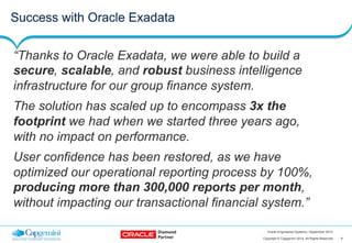 Capgemini Significantly Improves Performance and Reporting with Oracle Exadata | PDF | Databases ...