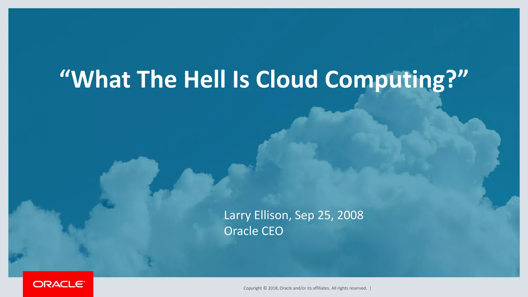 Enterprise Cloud transformation z pohledu Oracle | PDF | Cloud Computing | Internet