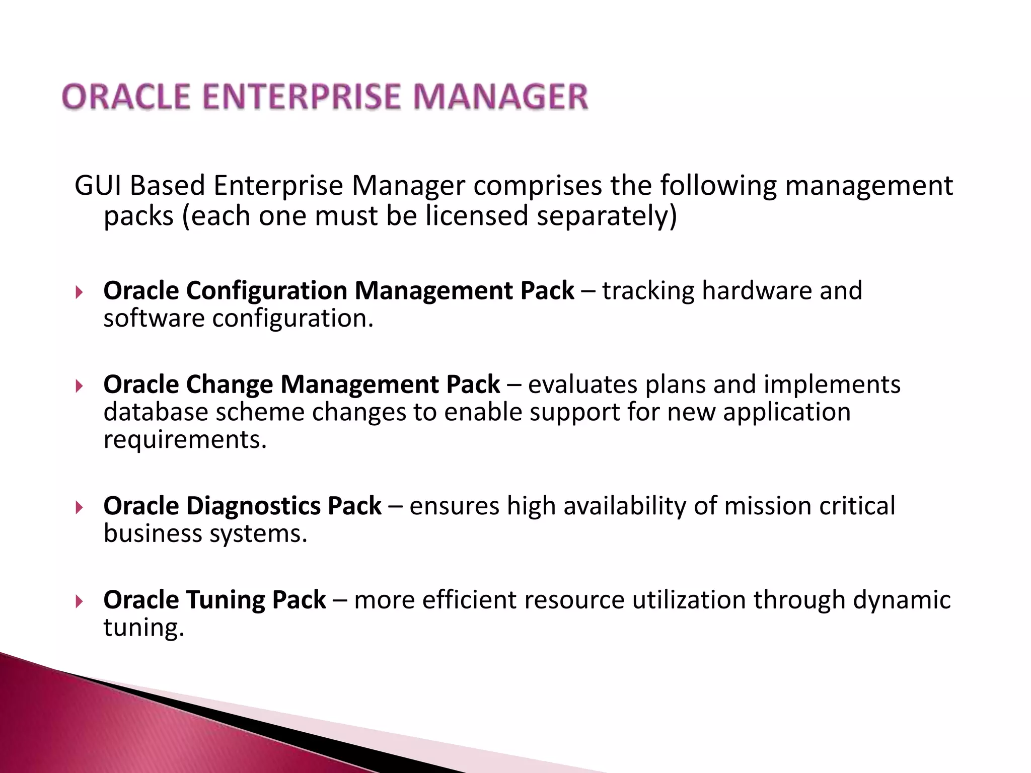 Oracle Enterprise Manager | PPTX | Cloud Computing | Internet Oracle Enterprise Manager | PPTX | Cloud Computing | Internet