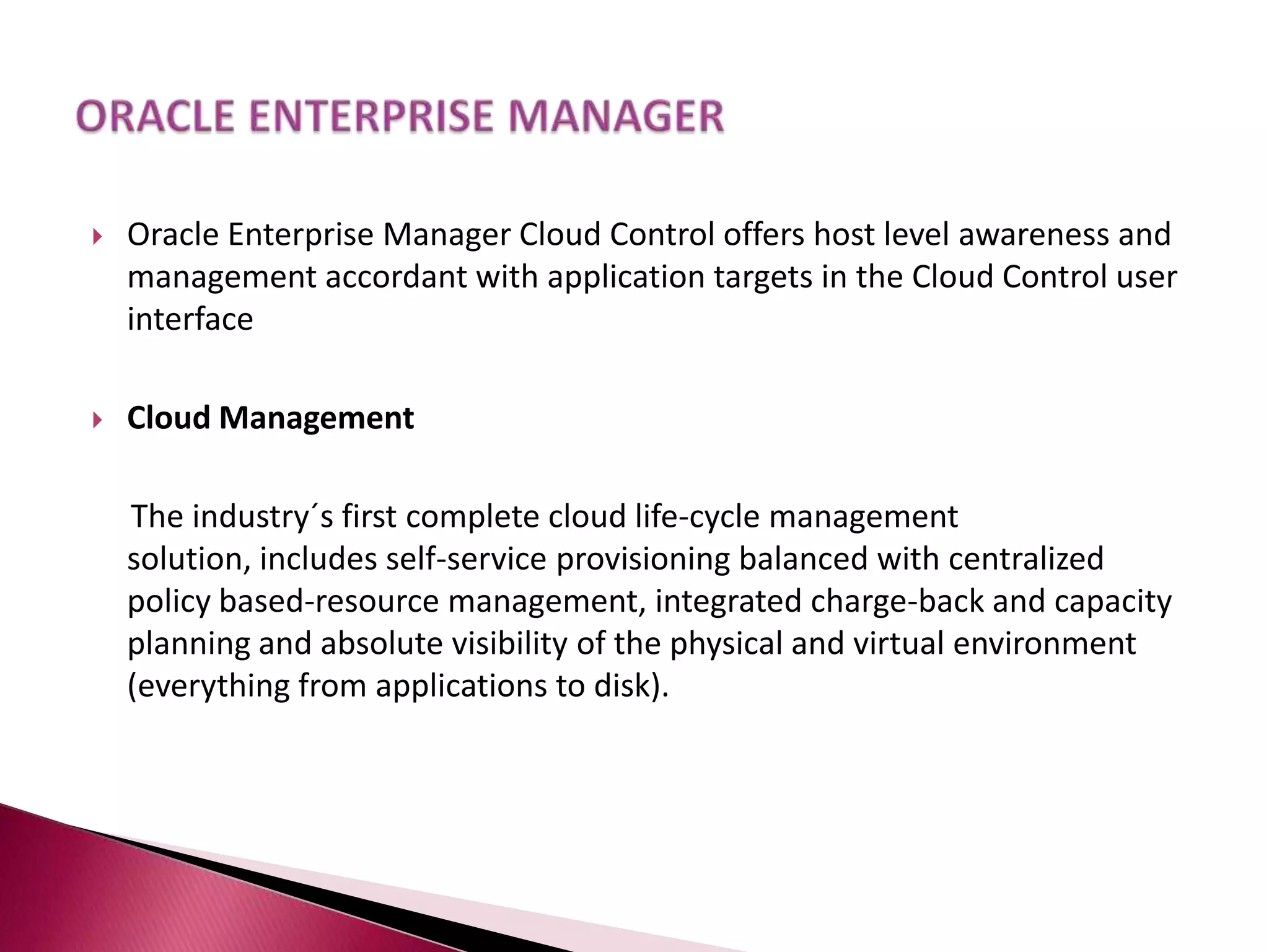 Oracle Enterprise Manager | PPTX