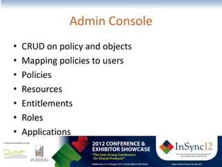 Oracle Entitlement Server - Managing Organisations | PPTX