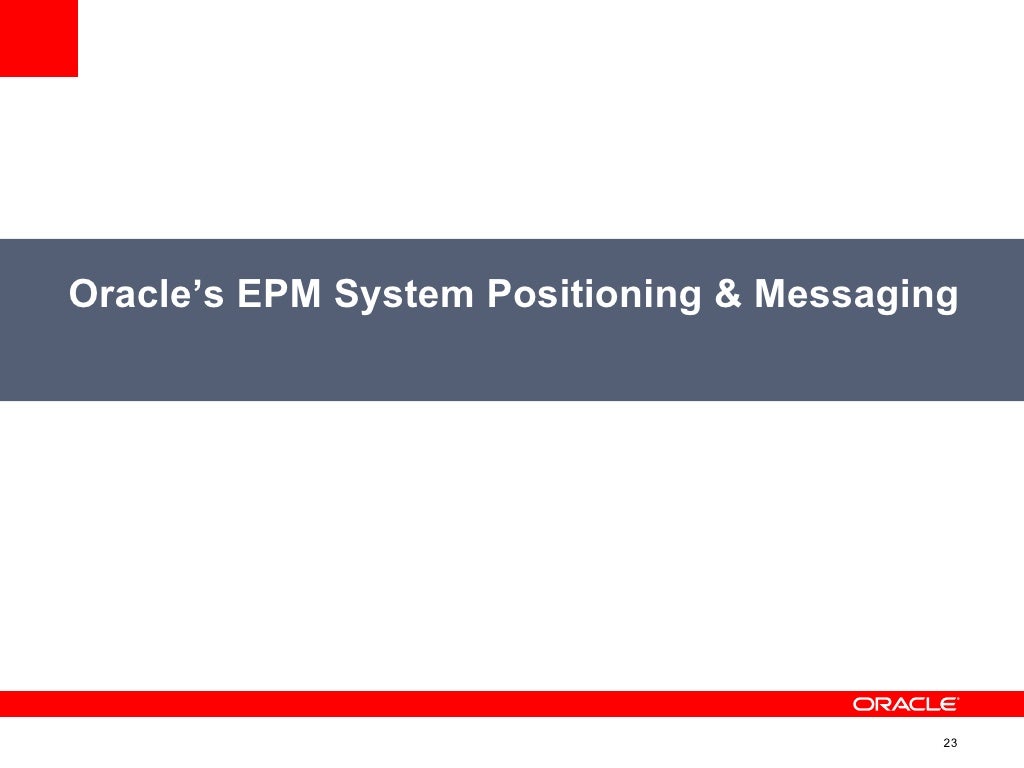 Oracle EPM BI Overview